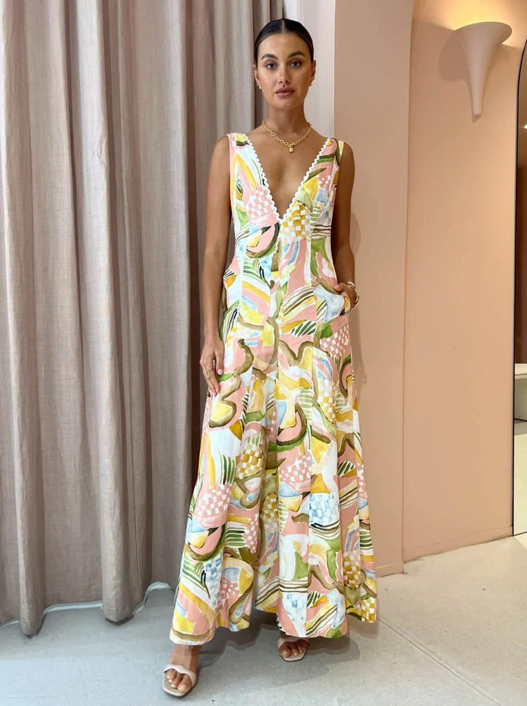 By Nicola Wavy Maxi Dress – Rent For An Event